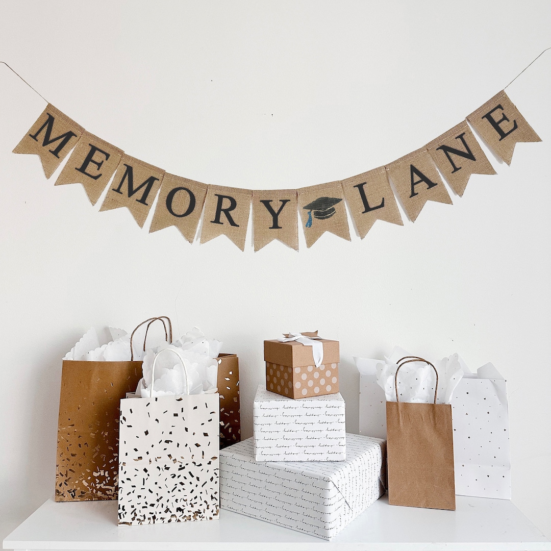 Memory Lane Banner, Graduation, High School or College Reunion, Wedding ...