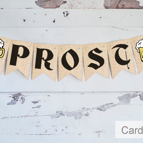 Cheers Banner Prost Beer Festival Sign Oktoberfest Banner | Etsy