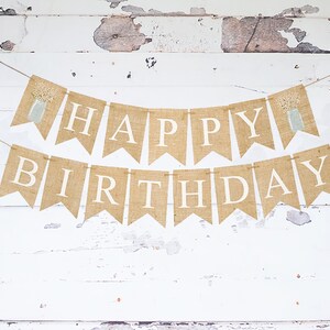 Mason Jar Decor, Happy Birthday Banner, Mason Jar Happy Birthday Banner ...
