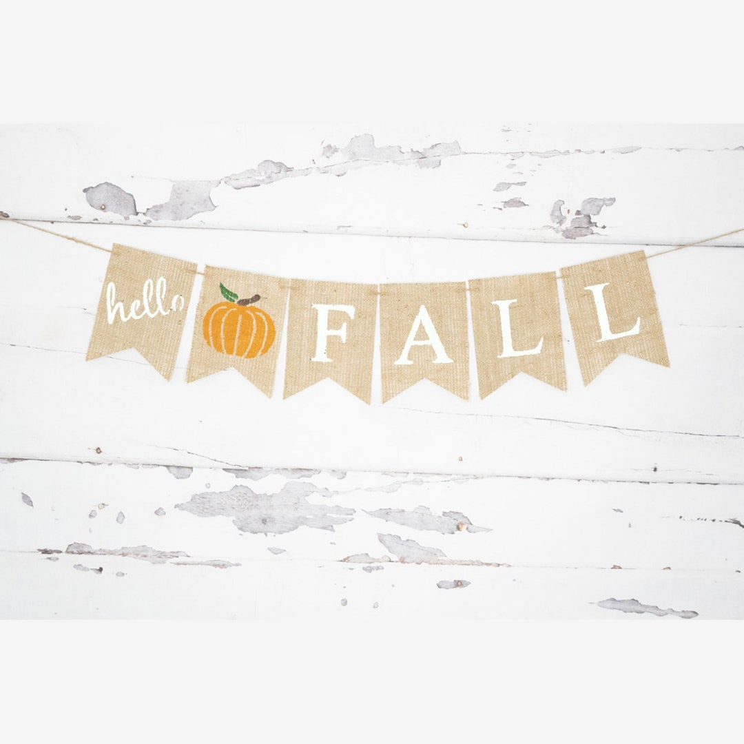 Fall Decor, Hello Fall Banner, Thanksgiving Decor, Fall Banner, Fall ...