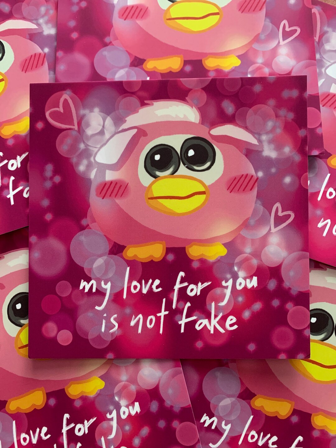 SALE - Furby Fake Square Postcard Print - Etsy