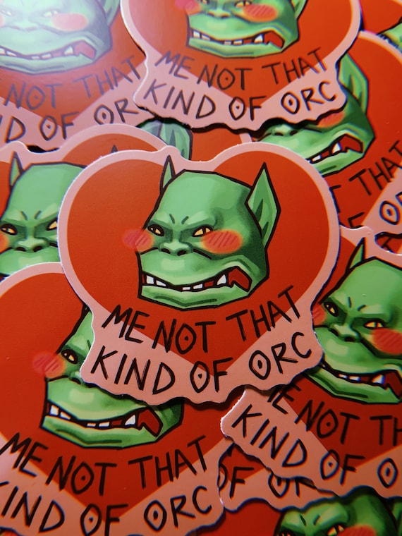 Tsundere Orc 3 Matte Vinyl Sticker | Etsy