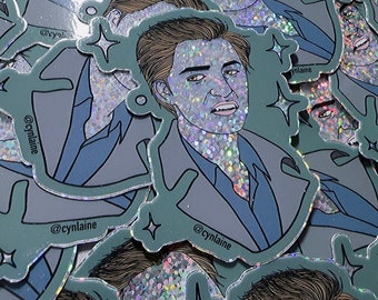 New Moon Inspired Glitter Vinyl Twilight Sticker Sheet of 4 Stickers ...