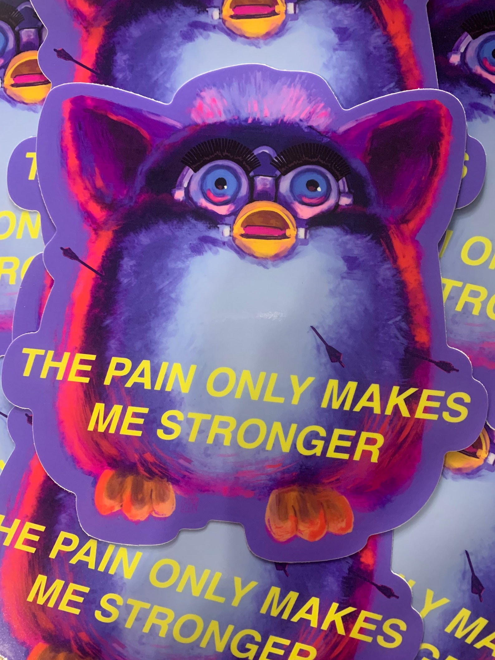 PAIN Gloss Vinyl Sticker - Etsy