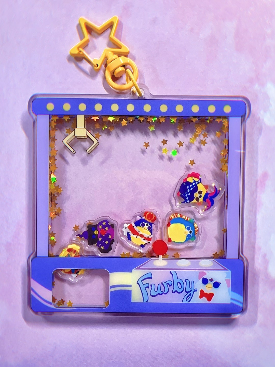 Furby Crane Machine 3.5 Shaker Acrylic Keychain - Etsy