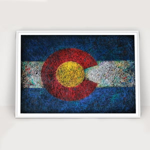 Hand-Painted Flag of Colorado-Distressed Flag-Vintage-Mixed | Etsy