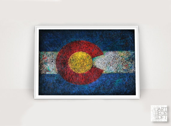 Hand-Painted Flag of Colorado-Distressed Flag-Vintage-Mixed | Etsy