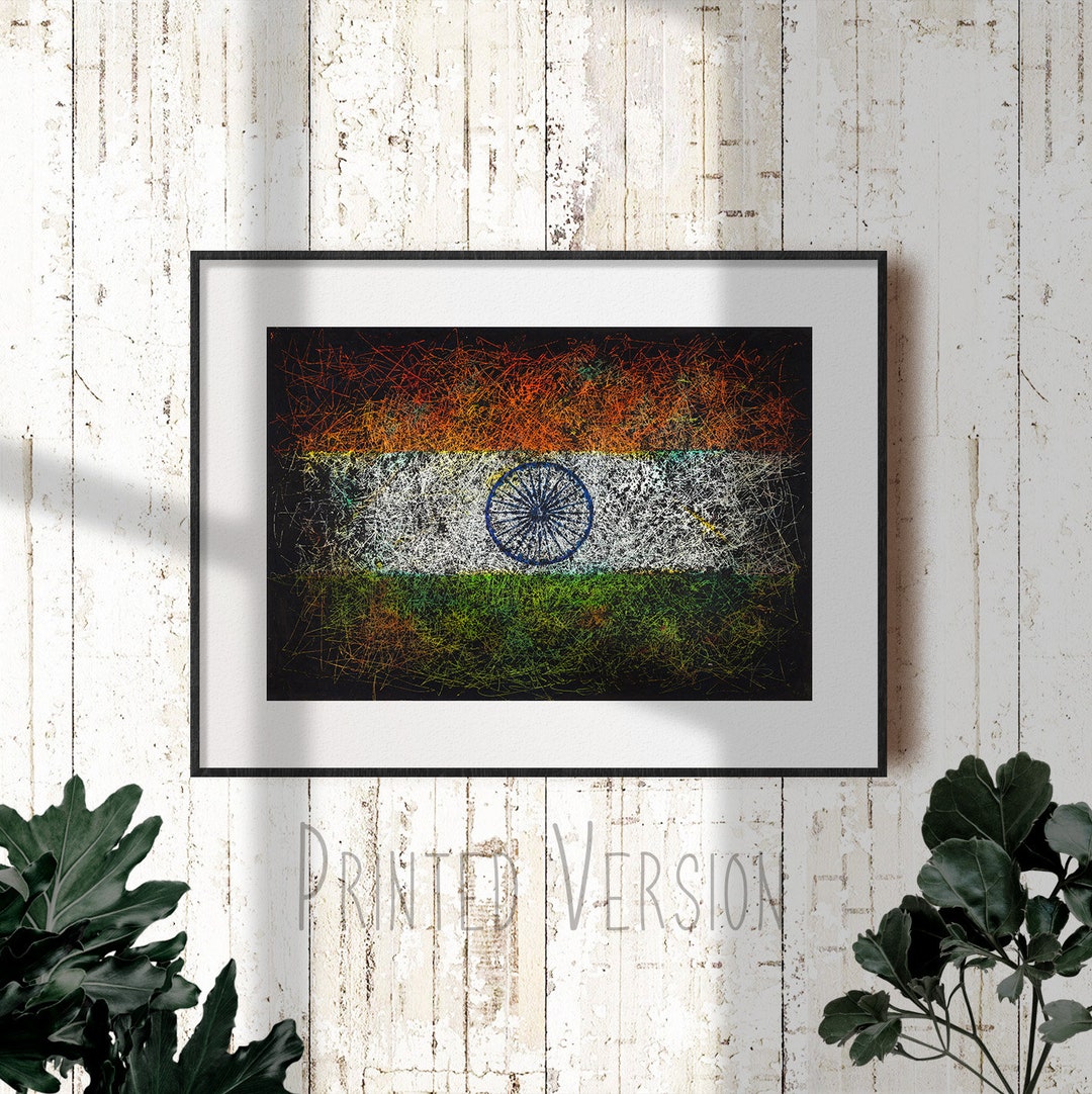 High Quality India Flag PRINT on Paper or CANVAS Giclee Print - Etsy