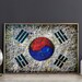 Flag of South Korea, Hand Painted Korean Flag Made in Unique Layered ...