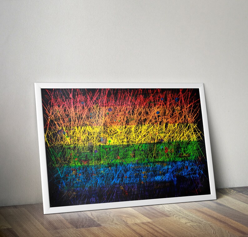 Gay Pride Flag Rainbow Flag LGBT Distressed Flag Wall Art - Etsy