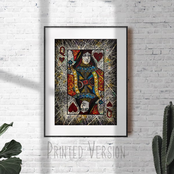 Queen of Hearts Artwork - Etsy