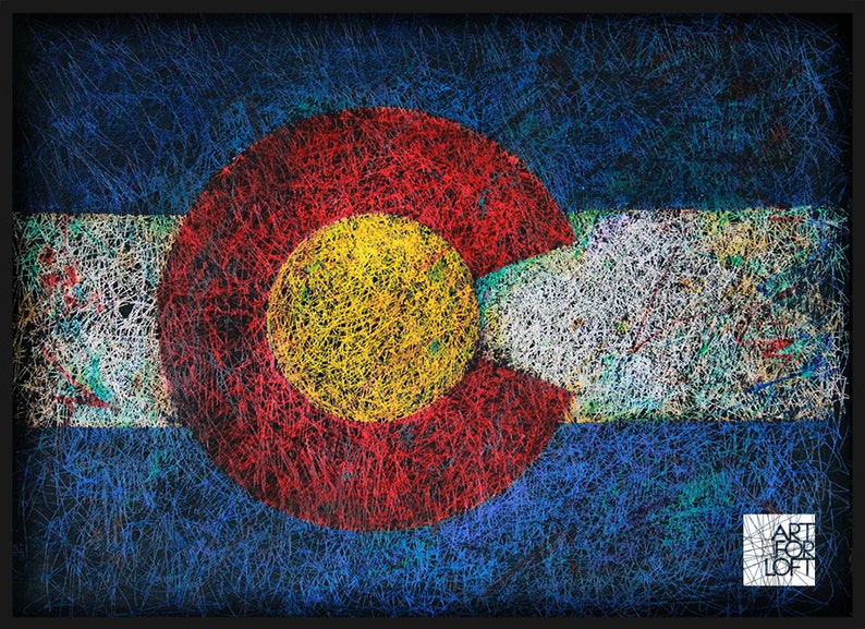 Hand-Painted Flag of Colorado-Distressed Flag-Vintage-Mixed | Etsy