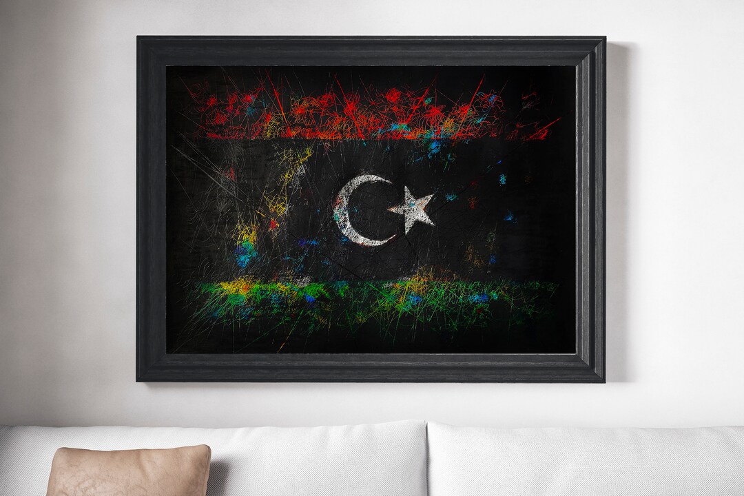 Flag of Libya, Hand Painted Flag of Libya Created on Paper, North ...