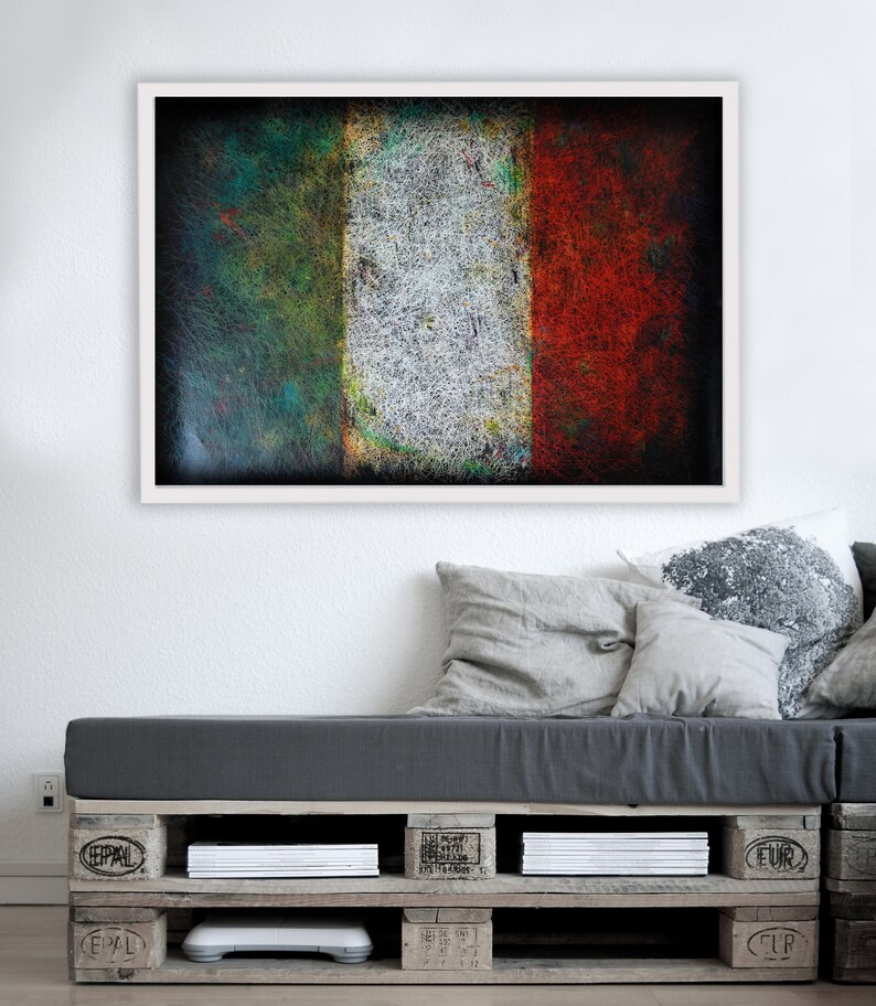 Flag of Italy Hand Painted Italian Distressed Flag Vintage - Etsy