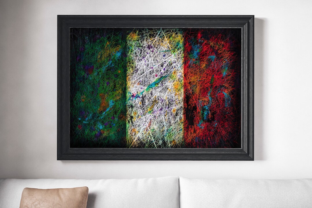 Flag of Italy, Hand Painted Italian Distressed Flag, Vintage Mixed ...