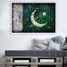 Flag of Pakistan, Hand Painted Flag of Pakistan, PK Crescent Moon and ...