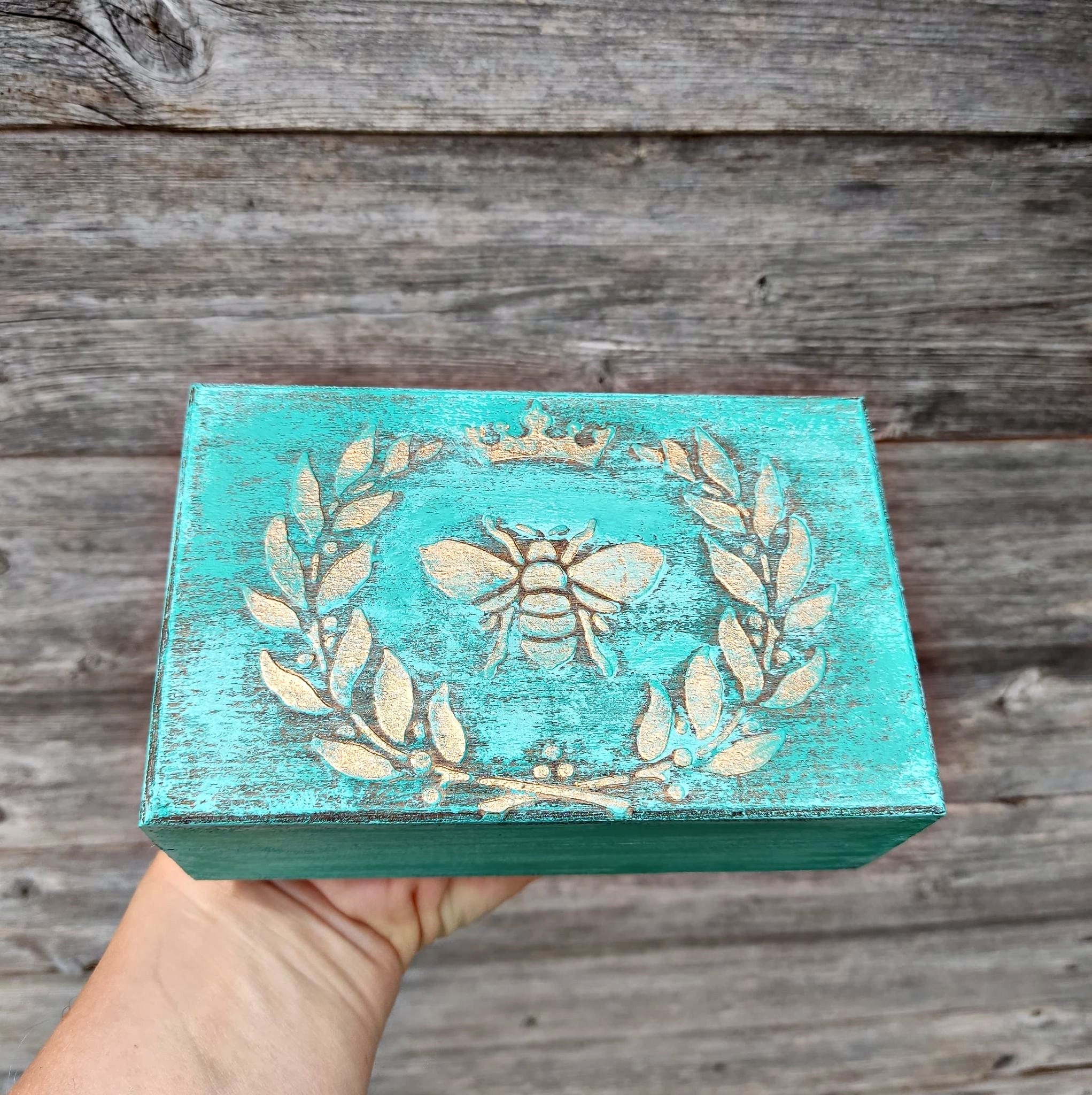 Queen Bee Box Bee Queen Trinket Box Memory Sticks Box - Etsy