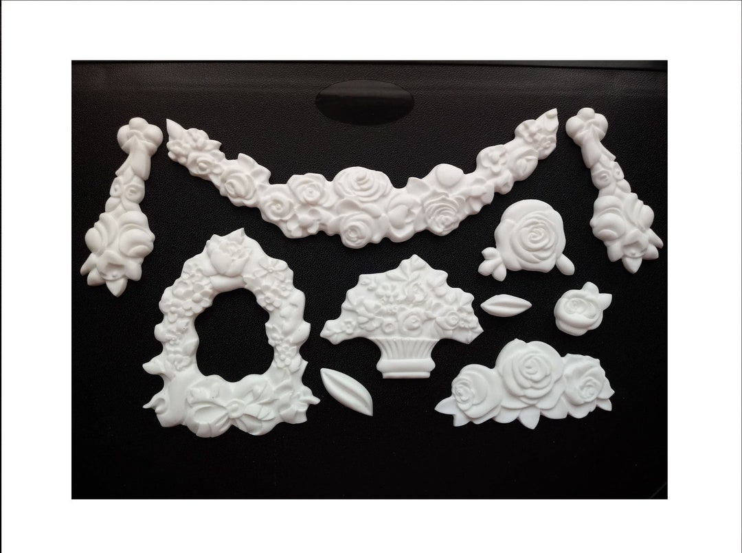 Swag Furniture Appliques Set of 10 Furniture Onlays Shabby - Etsy