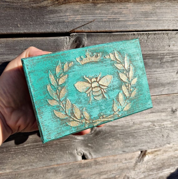 Queen Bee Box Bee Queen Trinket Box Memory Sticks Box - Etsy