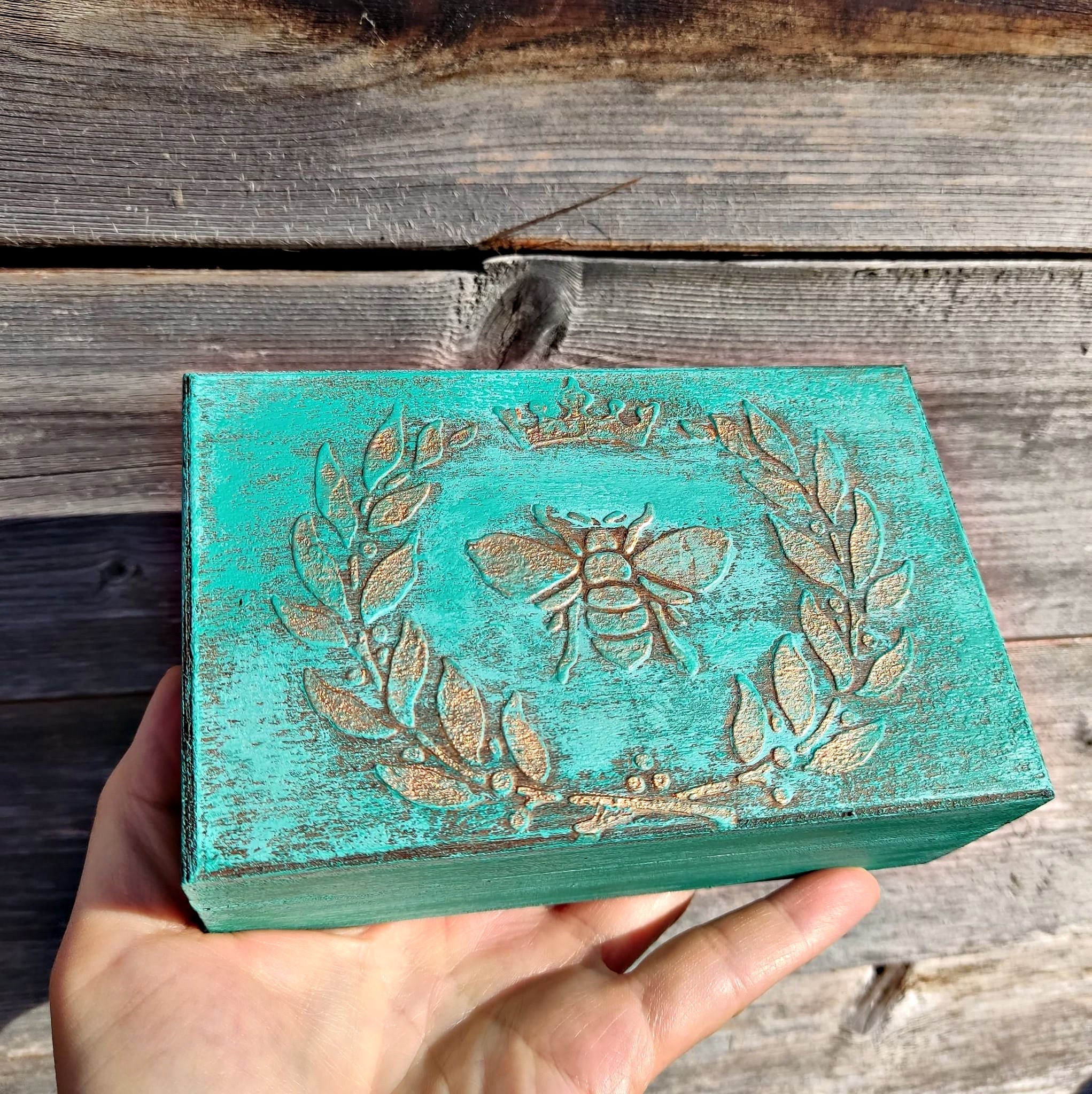 Queen Bee Box Bee Queen Trinket Box Memory Sticks Box - Etsy