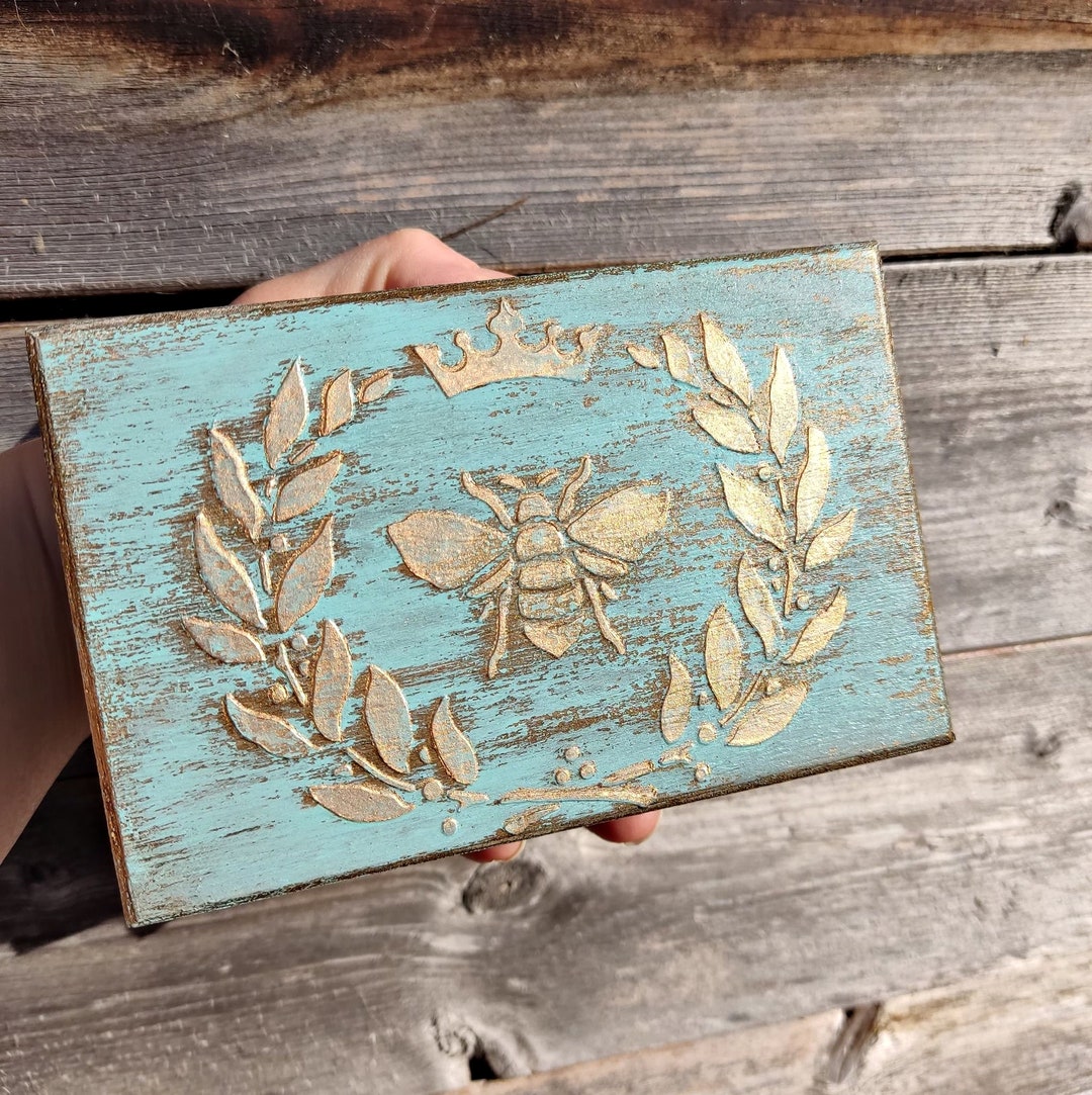 Queen Bee Box, Bee Queen Trinket Box, Memory Sticks Box, Business Cards ...