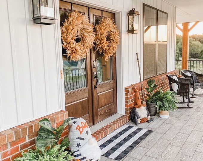 Corn Shuck Wreath Fall Corn Shuck Wreath Farmhouse Wreath Fall Wreath ...