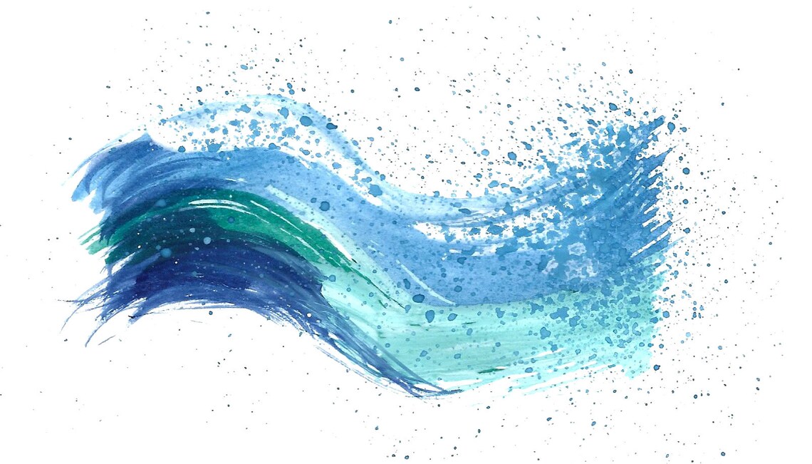 Waves Watercolor Ocean Waves Sea Waves PNG Clipart Waves Aquarell Waves ...