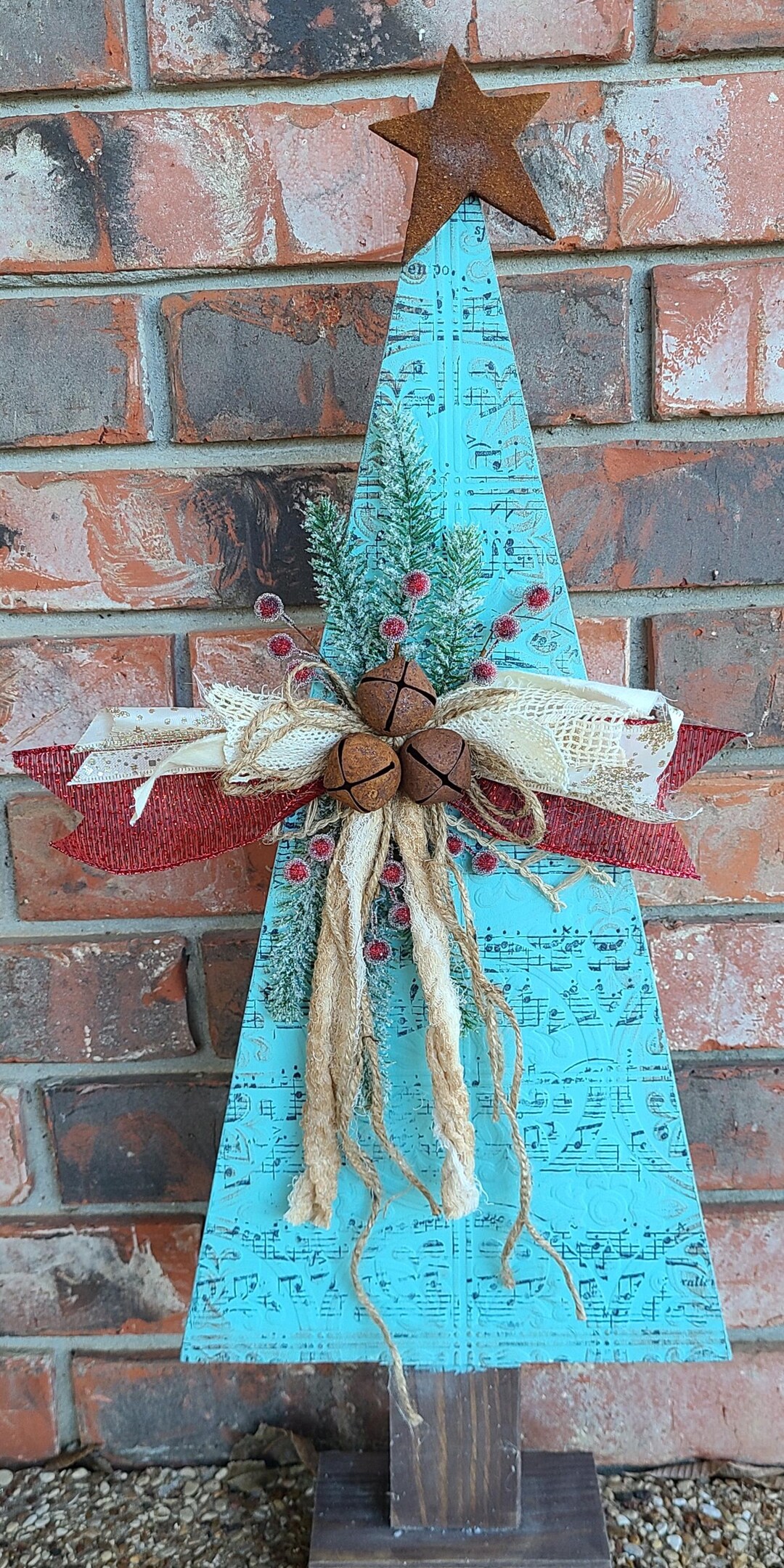 1-tall Skinny Unfinished Tree With Base. Finished Piece Pictured is Not ...