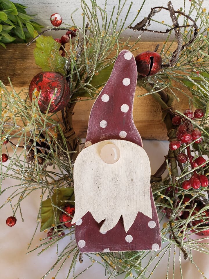 1-gnome Wood Finished Ornament Rustic Gnome Finished - Etsy