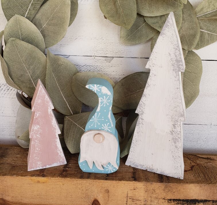 1-gnome Wood Finished Ornament Rustic Gnome Finished - Etsy