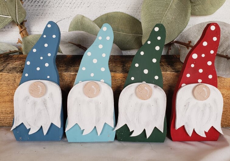 1-gnome Wood Finished Ornament Rustic Gnome Finished - Etsy