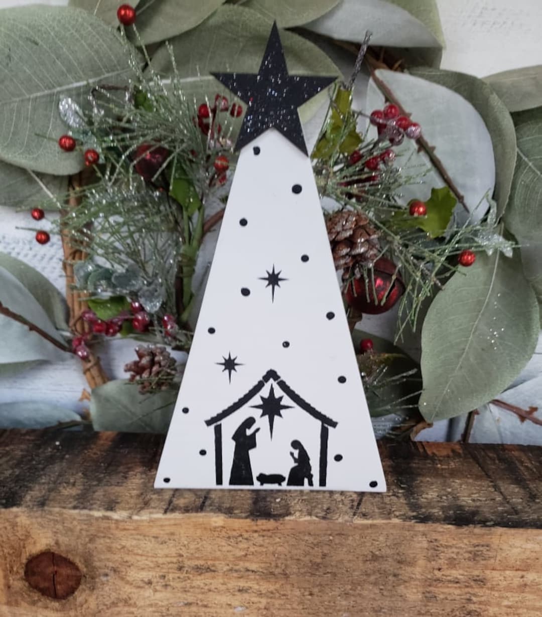 Nativity Triangle Block/christmas Block/creche Block Set/wooden ...