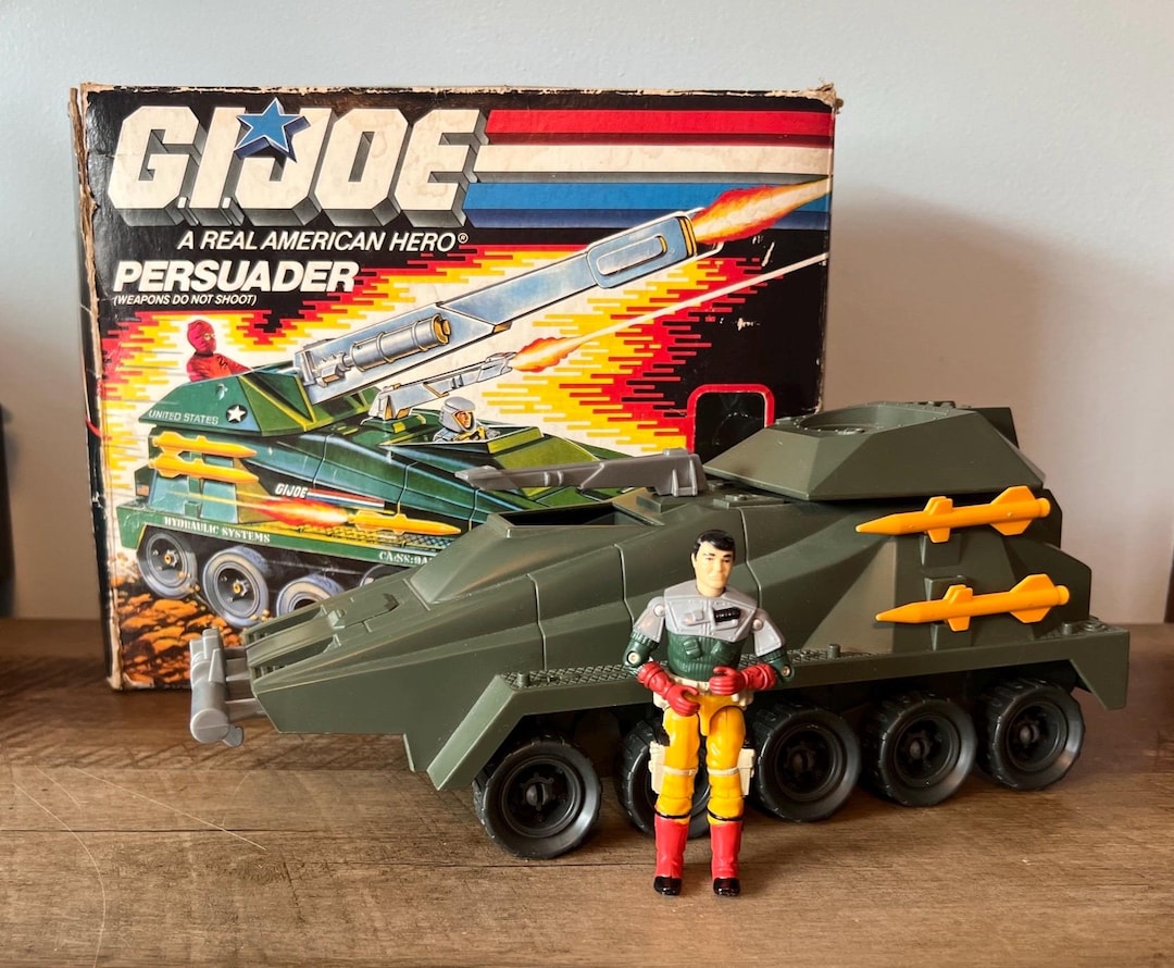 1987 Hasbro GI Joe - PERSUADER & Driver BACKSTOP - Original Box and ...