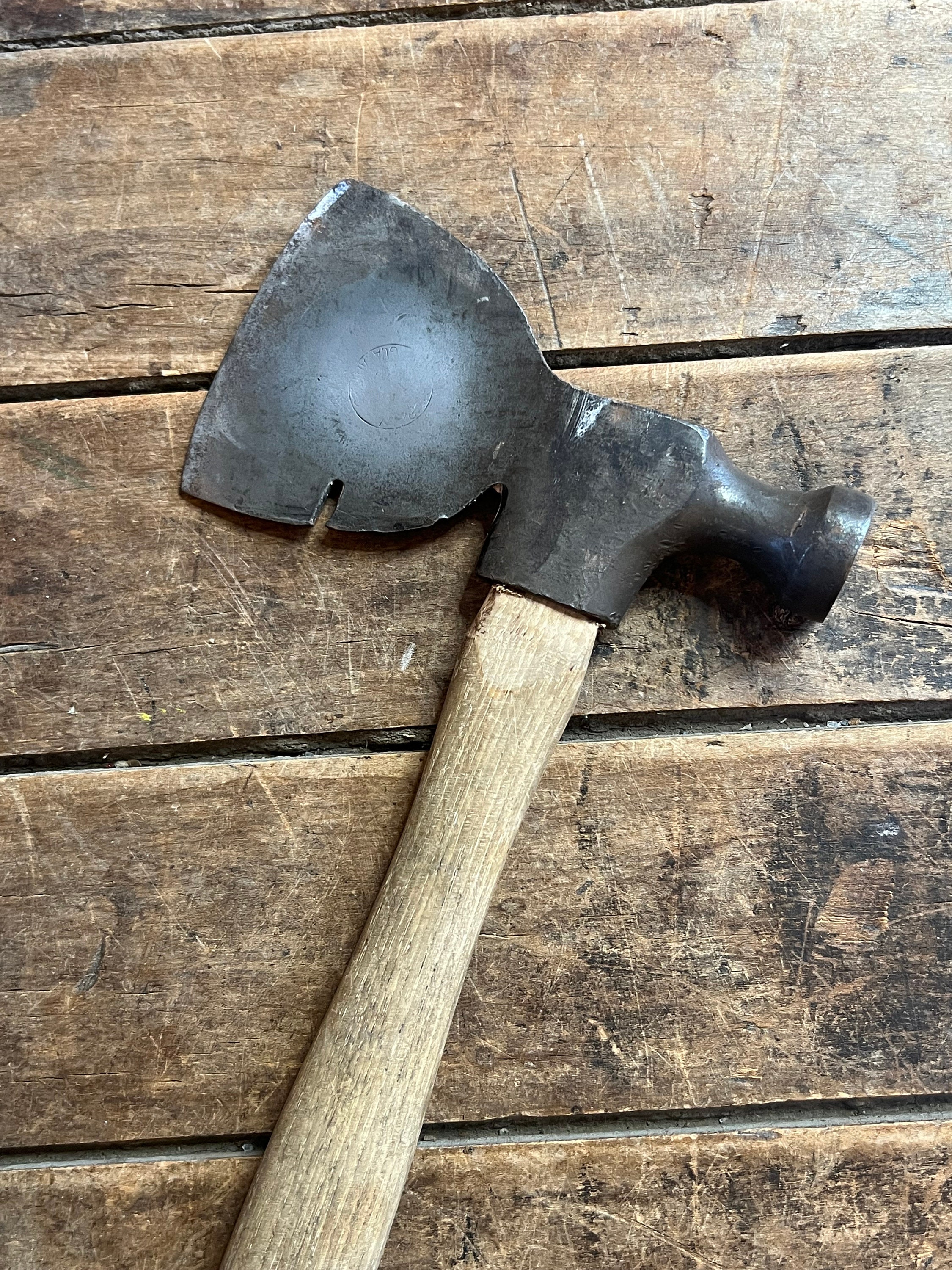 Vintage Riggers Axe Hatchet Hammer Hickory Dependable O.P. Handle Co ...