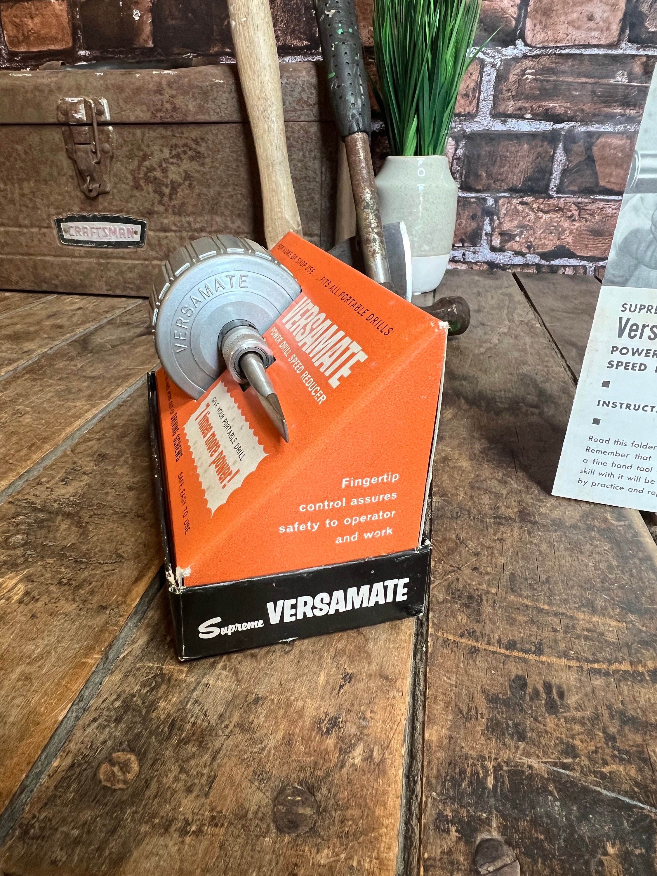 Vintage 1960s VERSAMATE Power Drill Speed Reducer - Complete in ...