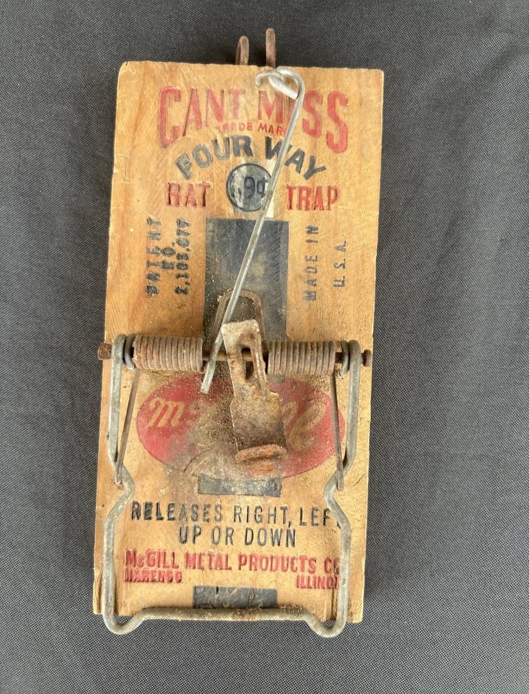 Vintage 1930s “can’t Miss “ Four Way RAT TRAP - Mcgill Metal Products ...