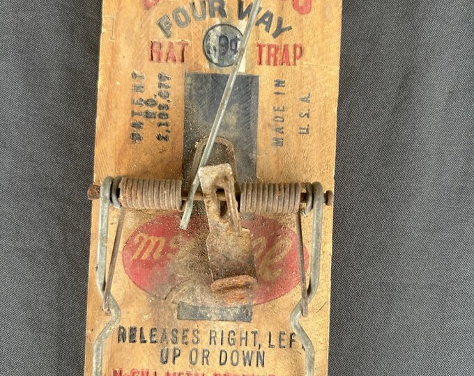 Vintage 1930s “can’t Miss “ Four Way RAT TRAP - Mcgill Metal Products ...
