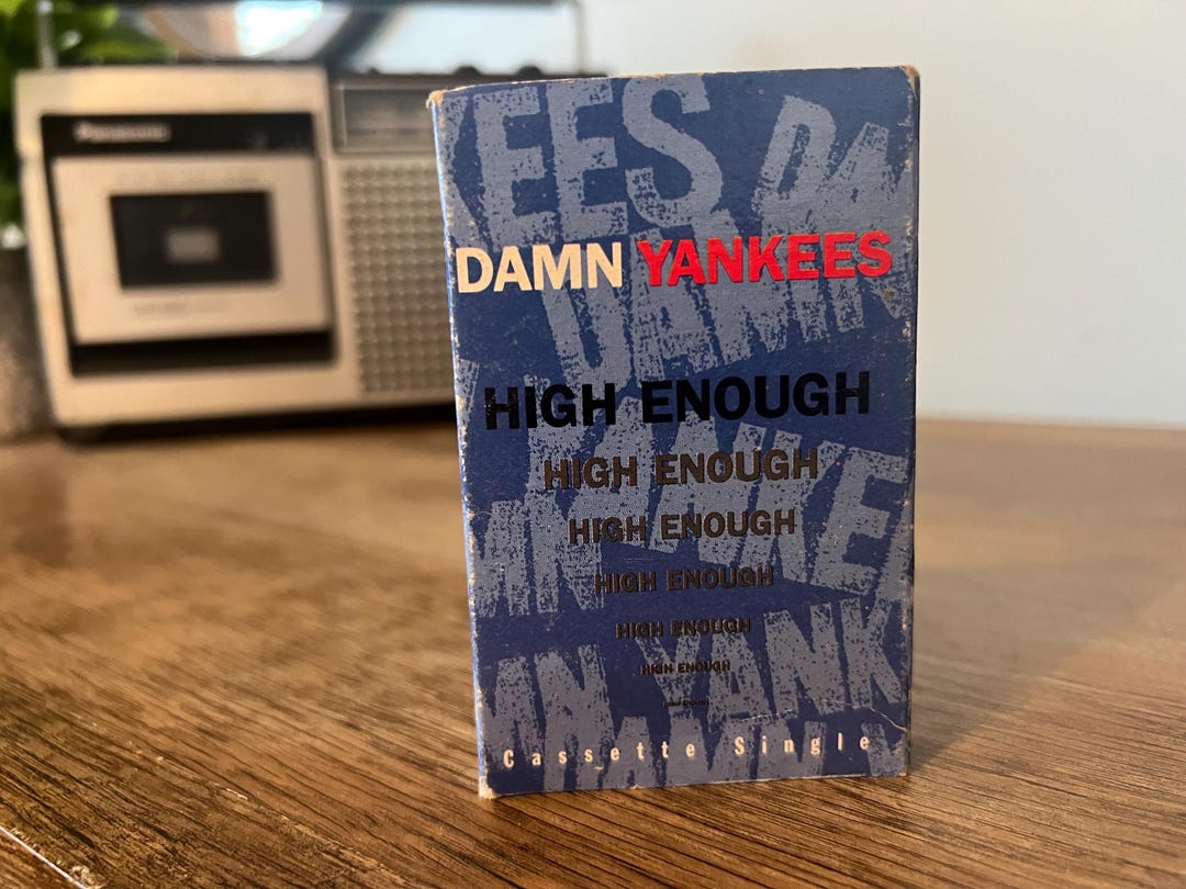 Vintage 1990 Damn Yankees "high Enough" Cassette Tape - Etsy