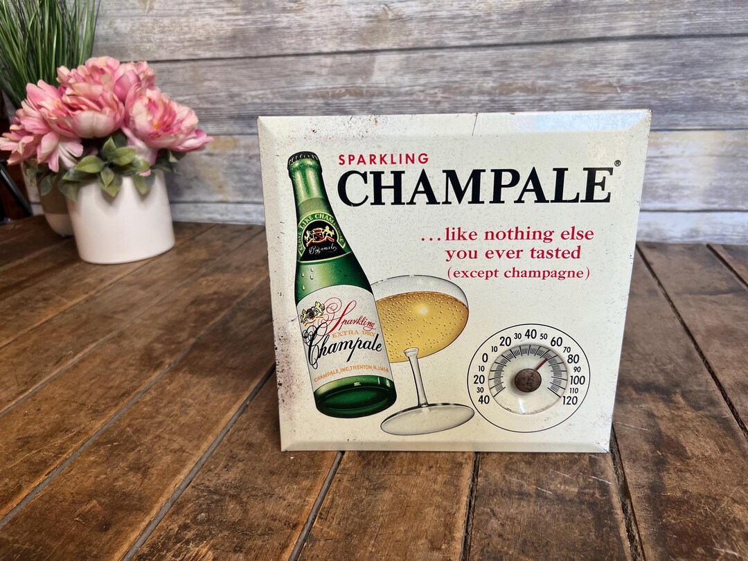 1960s Sparkling Champale - Metal Sign Advertising - Thermometer - Beer ...