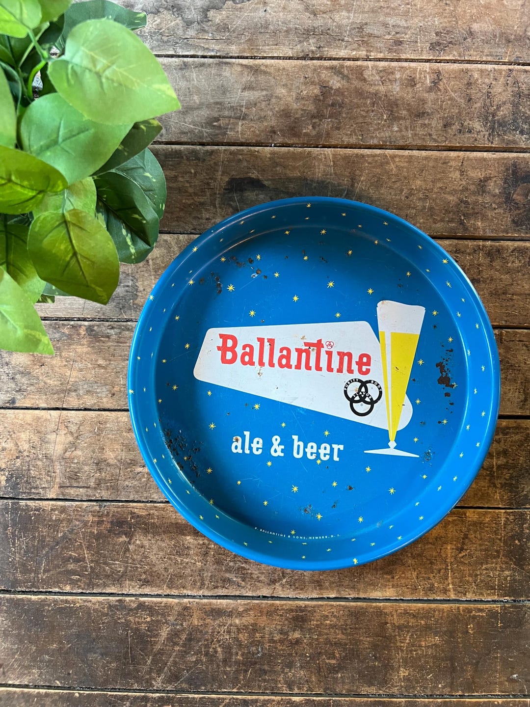 Vintage 1950s Ballantine Ale and Beer - Classic Beer Tray Advertising ...