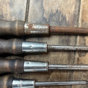 Vintage MAC Tools Screwdriver Torque Clutch Wood Handle USA - 8 Piece ...