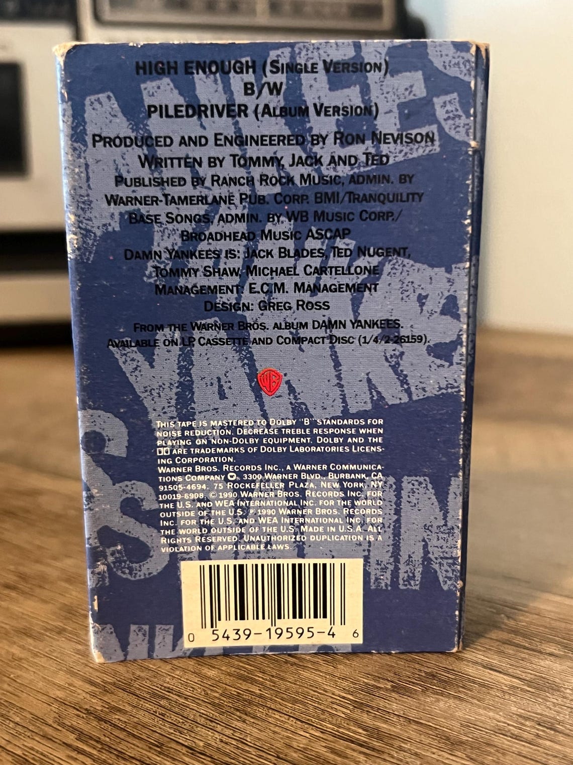 Vintage 1990 Damn Yankees "high Enough" Cassette Tape - Etsy