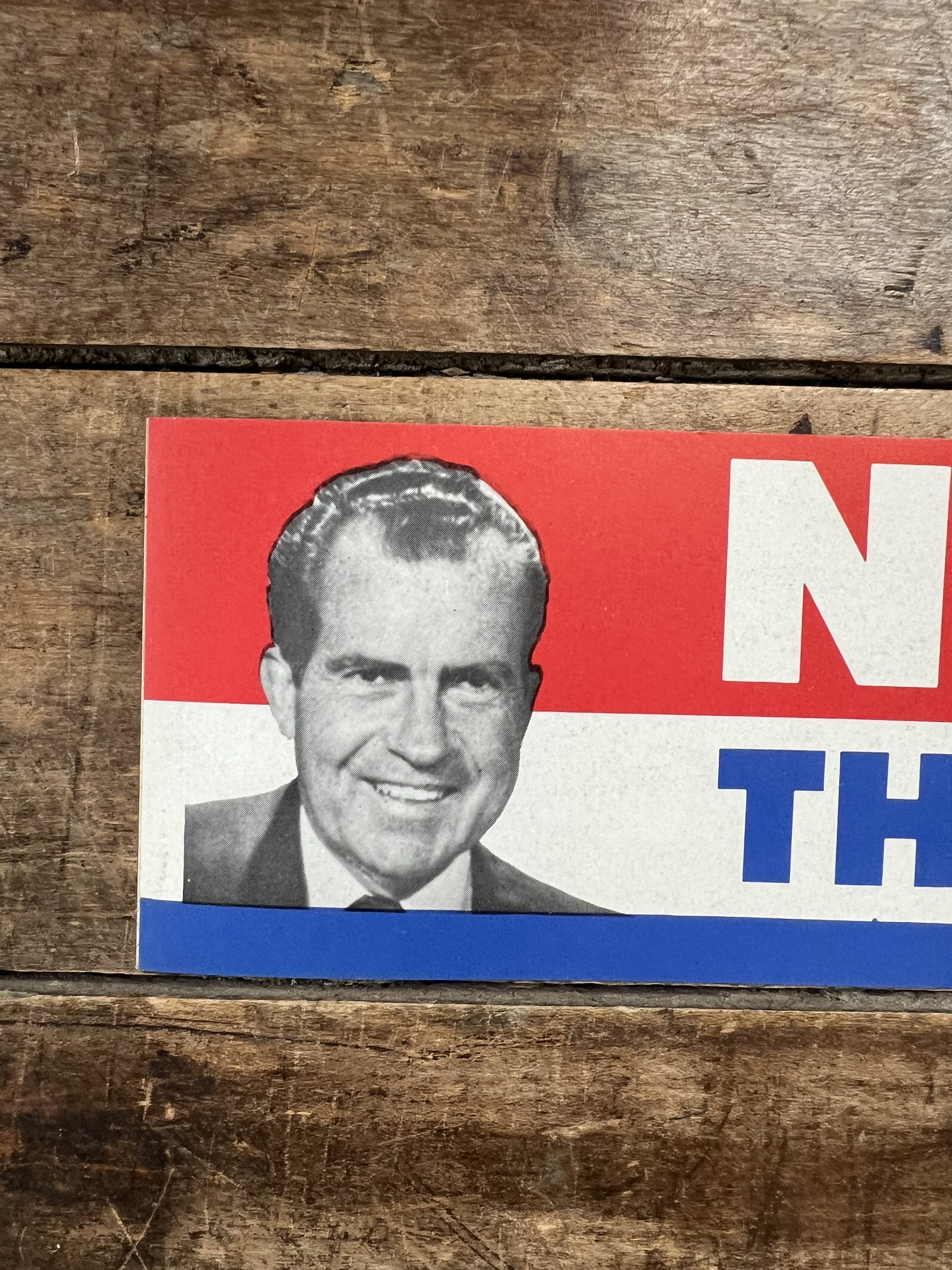 Vintage 1968 Richard Nixon Election Bumper Sticker the One for ...