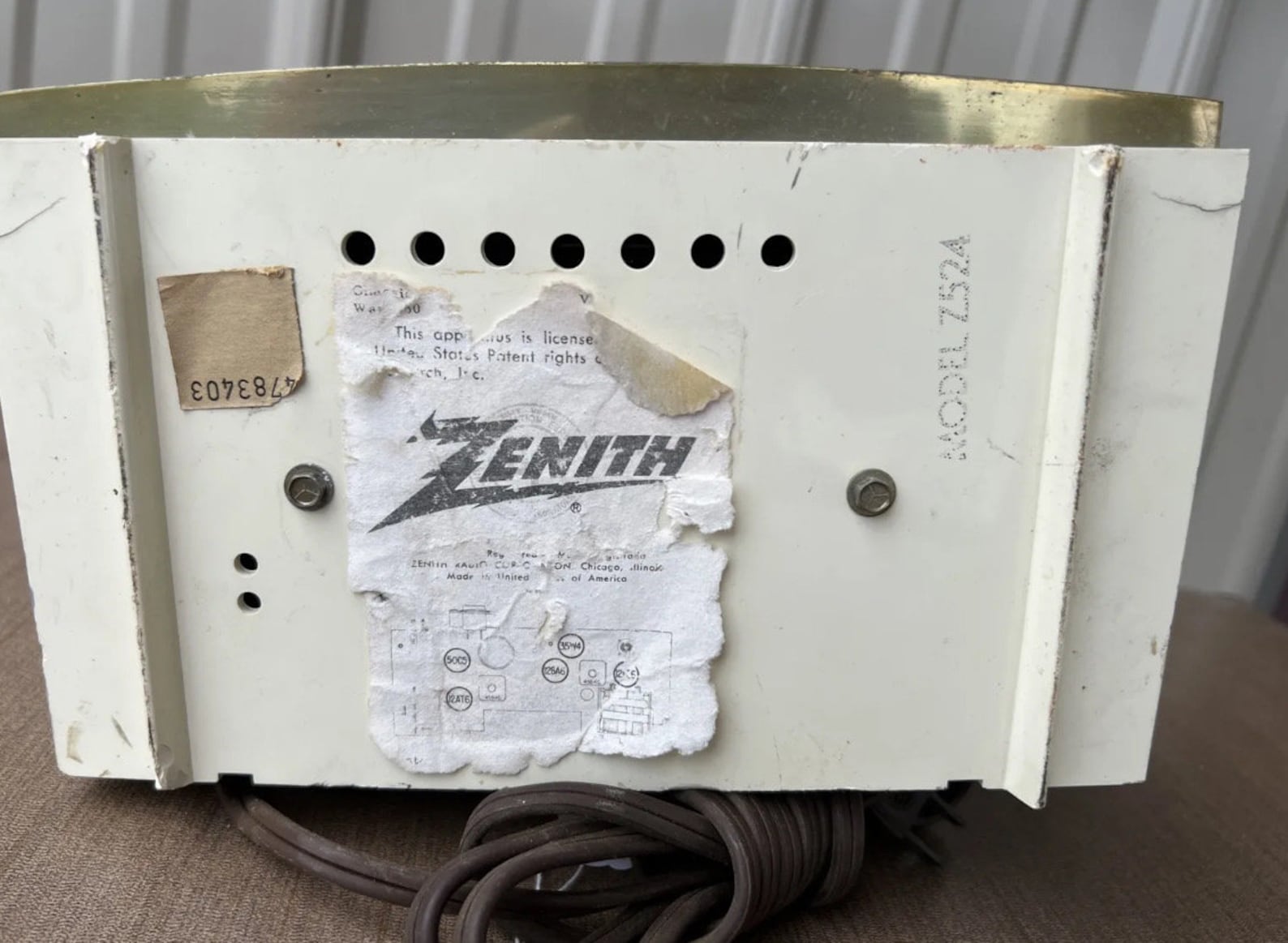 Vintage Mid-century Clock Radio ZENITH Clock Radio Model Z524 - Etsy