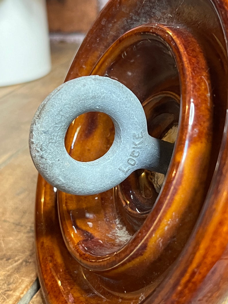 Antique 1950 AG Locke Porcelain Suspension Insulator Porcelain & Cast ...