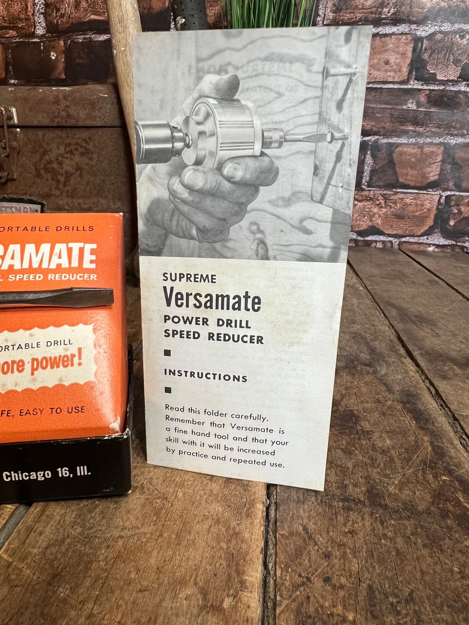 Vintage 1960s VERSAMATE Power Drill Speed Reducer - Complete in ...