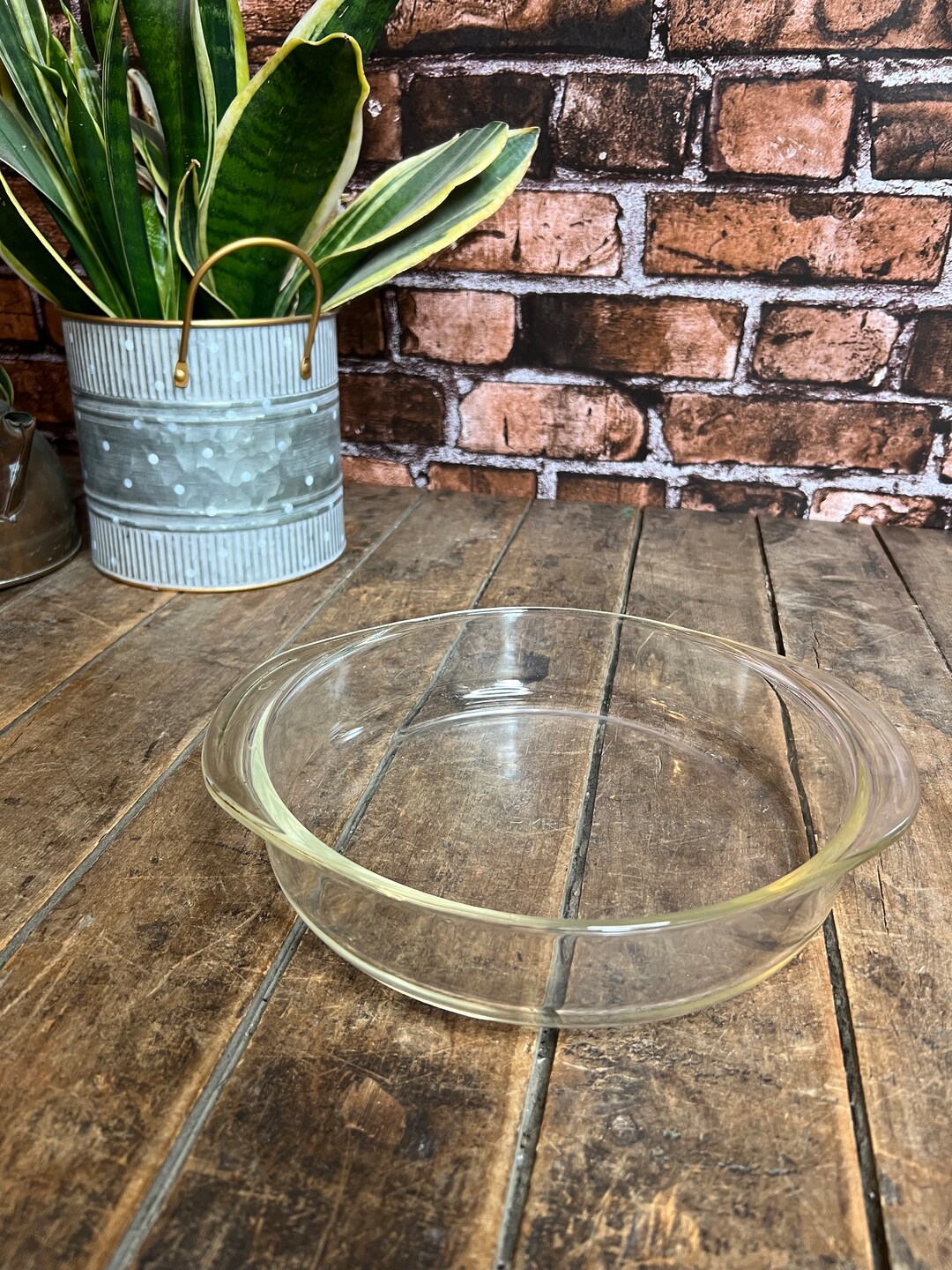 Vintage 1950s PYREX #221 Round Cake Pan 8” - Clear Deep Dish Pie Cake ...