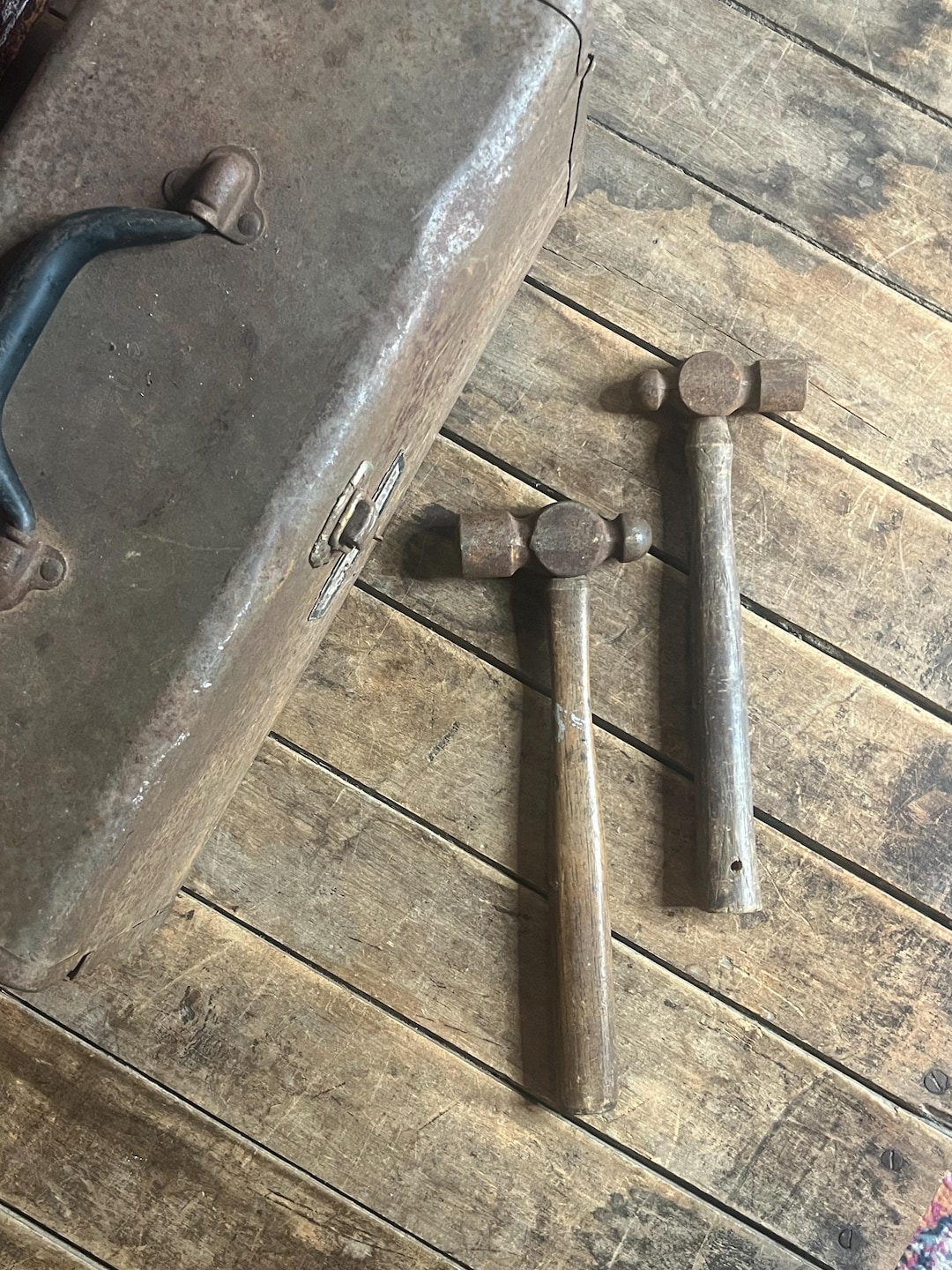 Vintage Ball Peen Hammer Lot of 2 Hammers Machinists Hammer Set Retro ...
