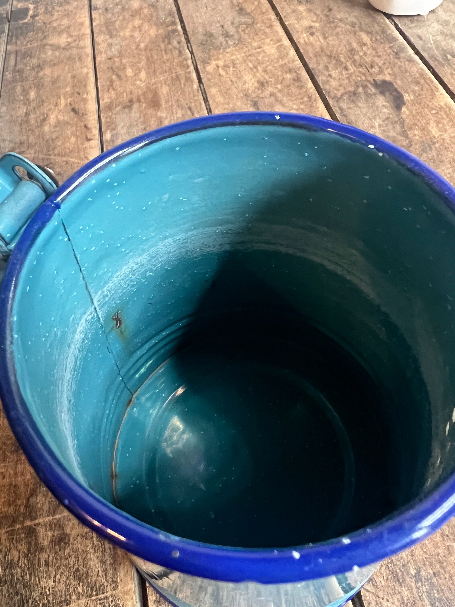 Vintage Enamelware Coffee Pot With Hinged Lid Blue Enamel Graniteware ...