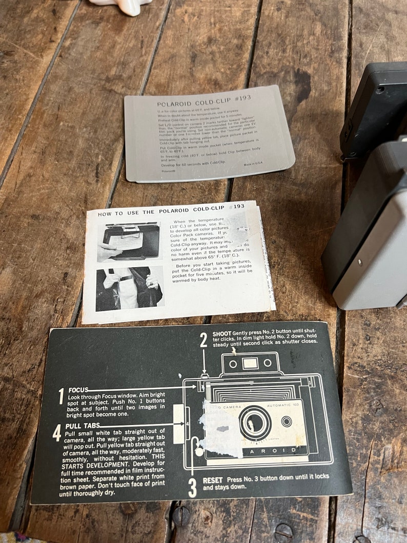 Vintage 1965 Polaroid Automatic 103 Land Camera & Flashgun - Etsy